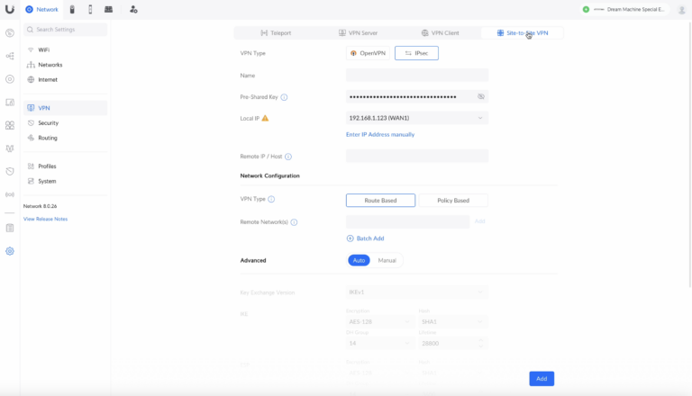 Azure Site to Site VPN with UniFi – DHnet
